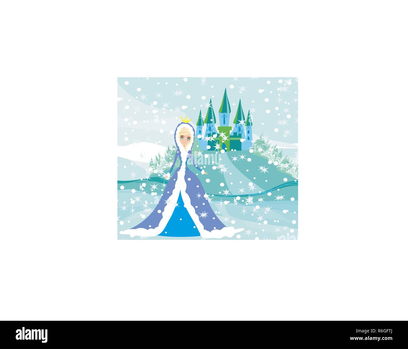 Beautiful winter princess Stock Vector Image & Art - Alamy