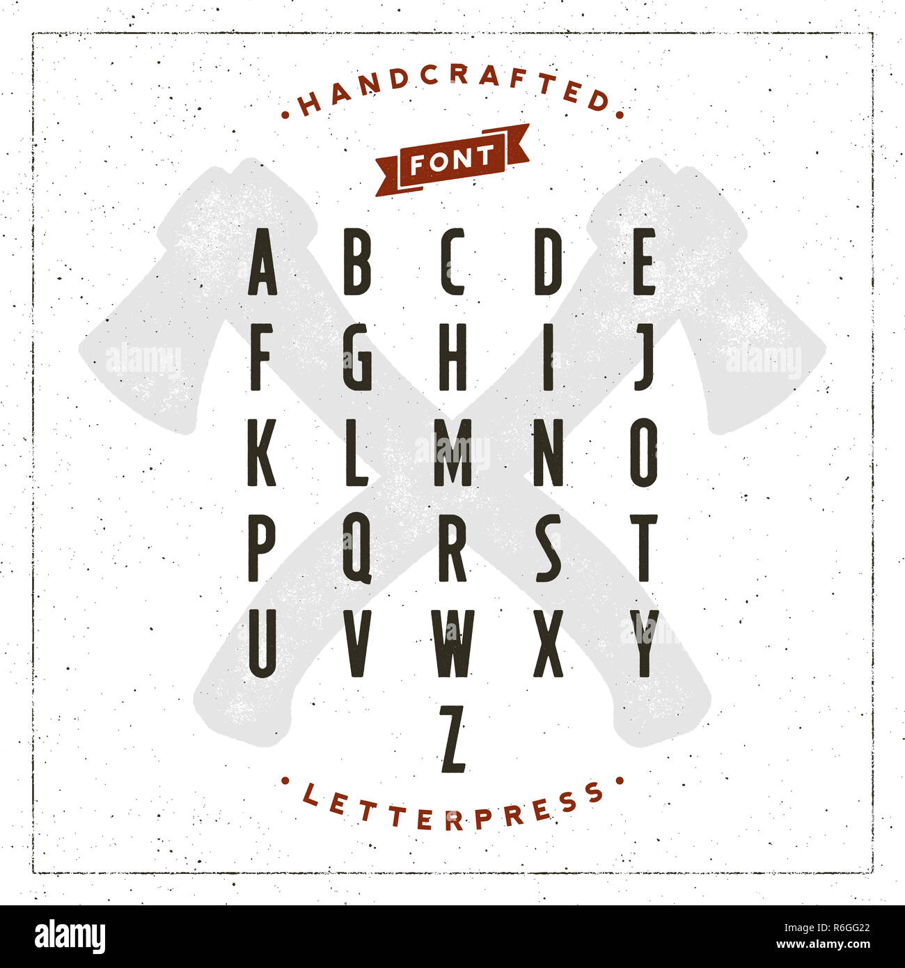 Vintage retro handcrafted font Cut Out Stock Images & Pictures - Alamy