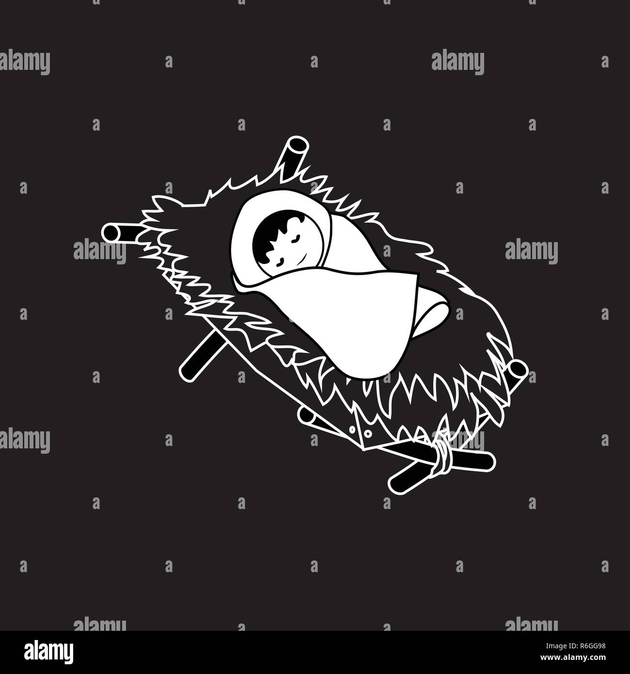 Crib figure mary baby jesus Stock Vector Images - Alamy