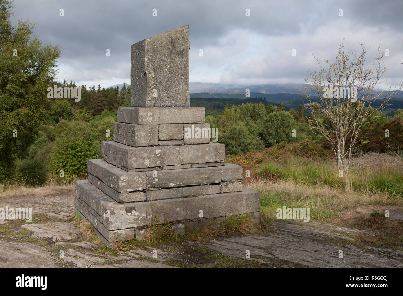 A memorial commemorating the opening of the Betws-y-Coed Waterworks ...