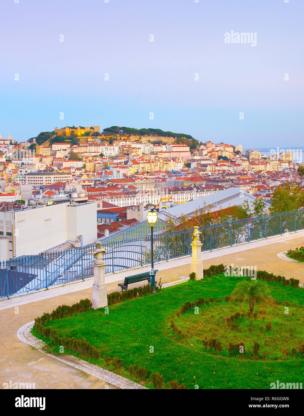 Lisbon skyline from famous viewpoint Stock Photo - Alamy