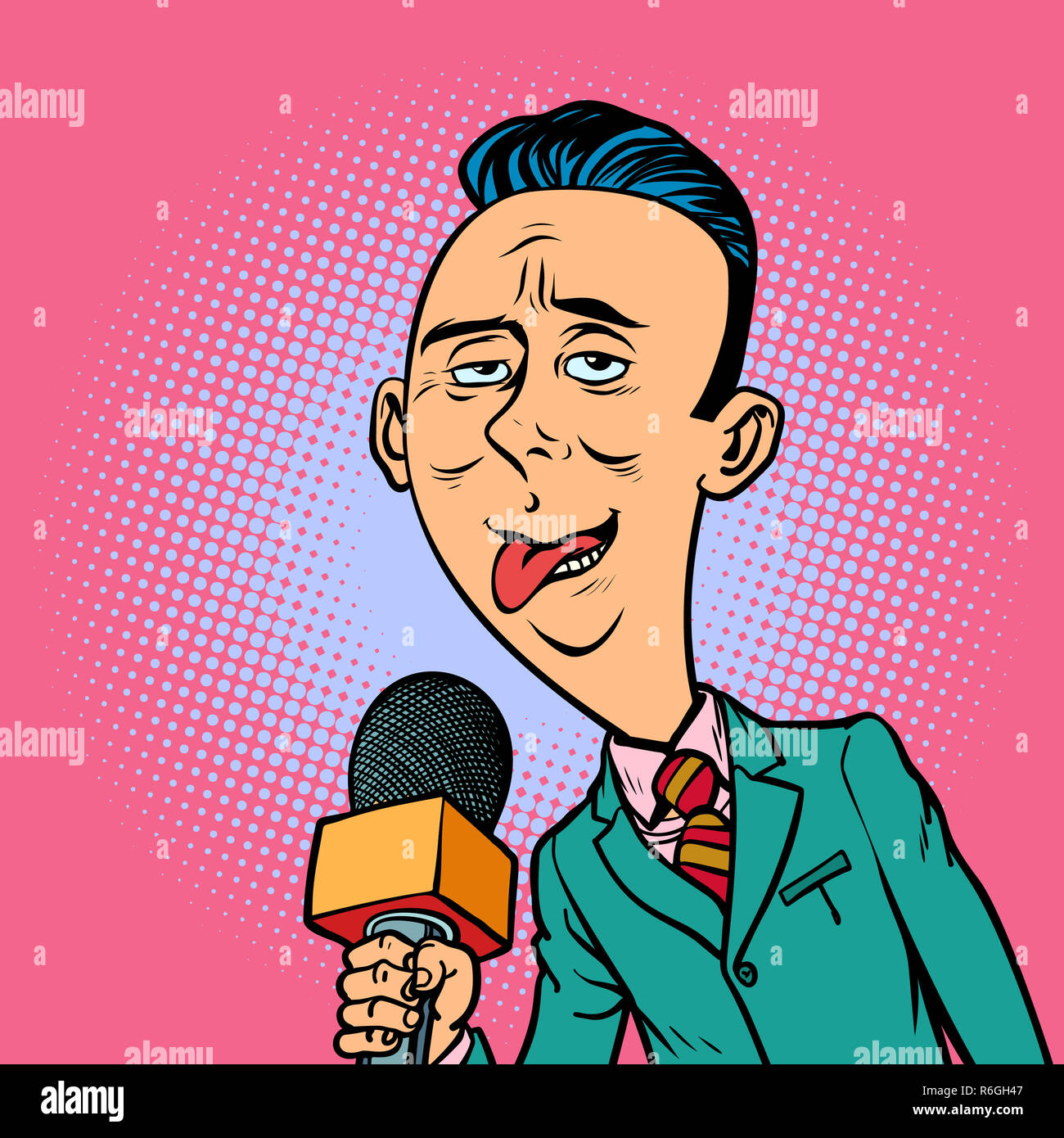 ridiculous funny weird reporter correspondent journalist male Stock ...