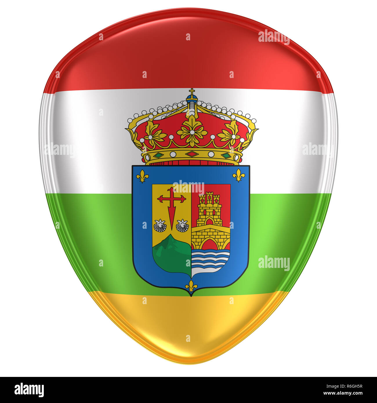 3d rendering of a La Rioja flag icon on white background Stock Photo ...