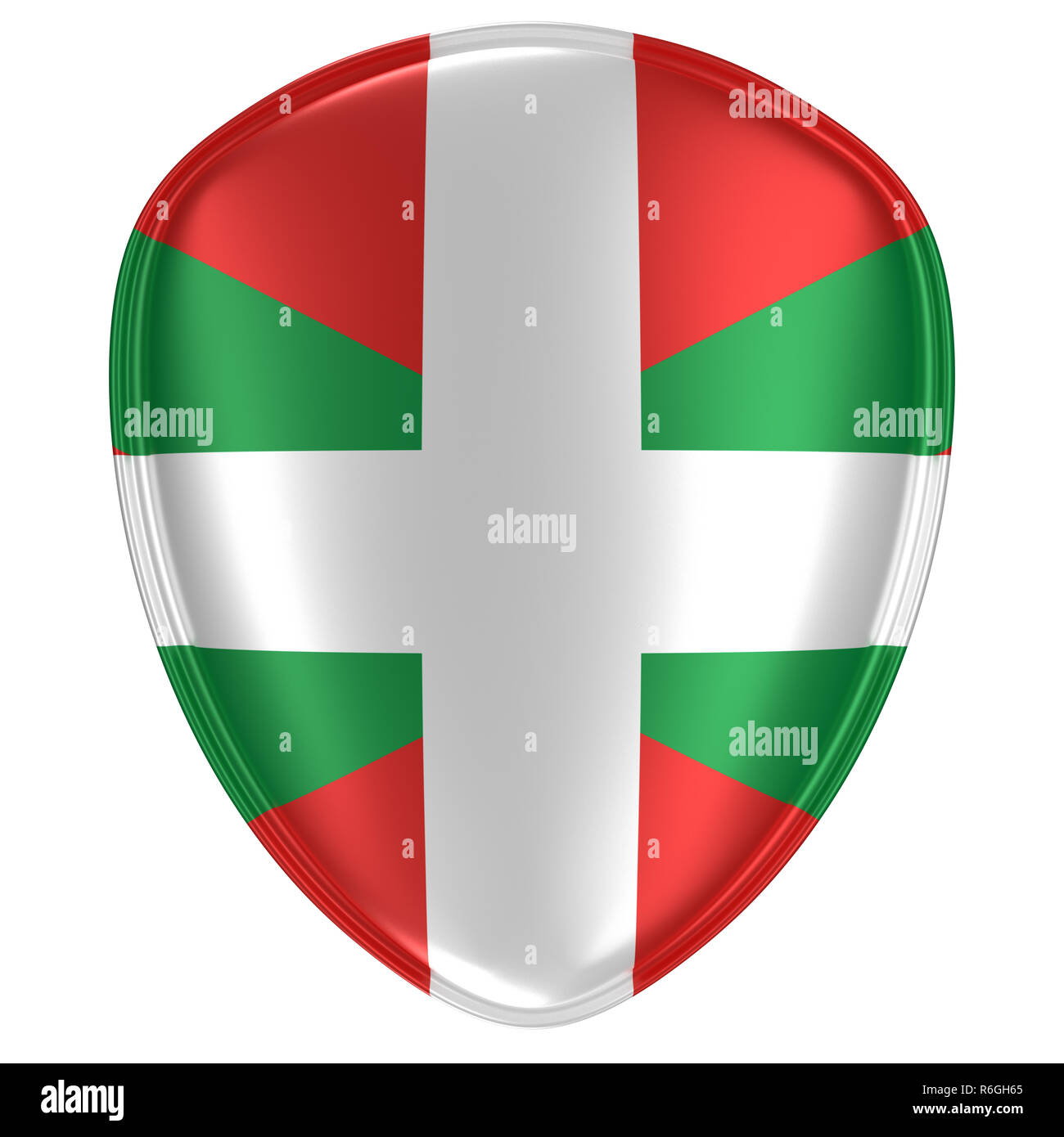 3d rendering of a Basque Country flag icon on white background Stock ...
