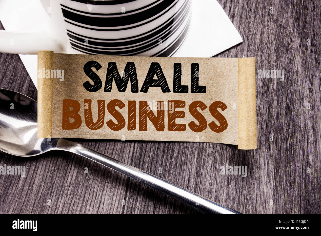 Handwriting Announcement text showing Small Business. Business concept ...