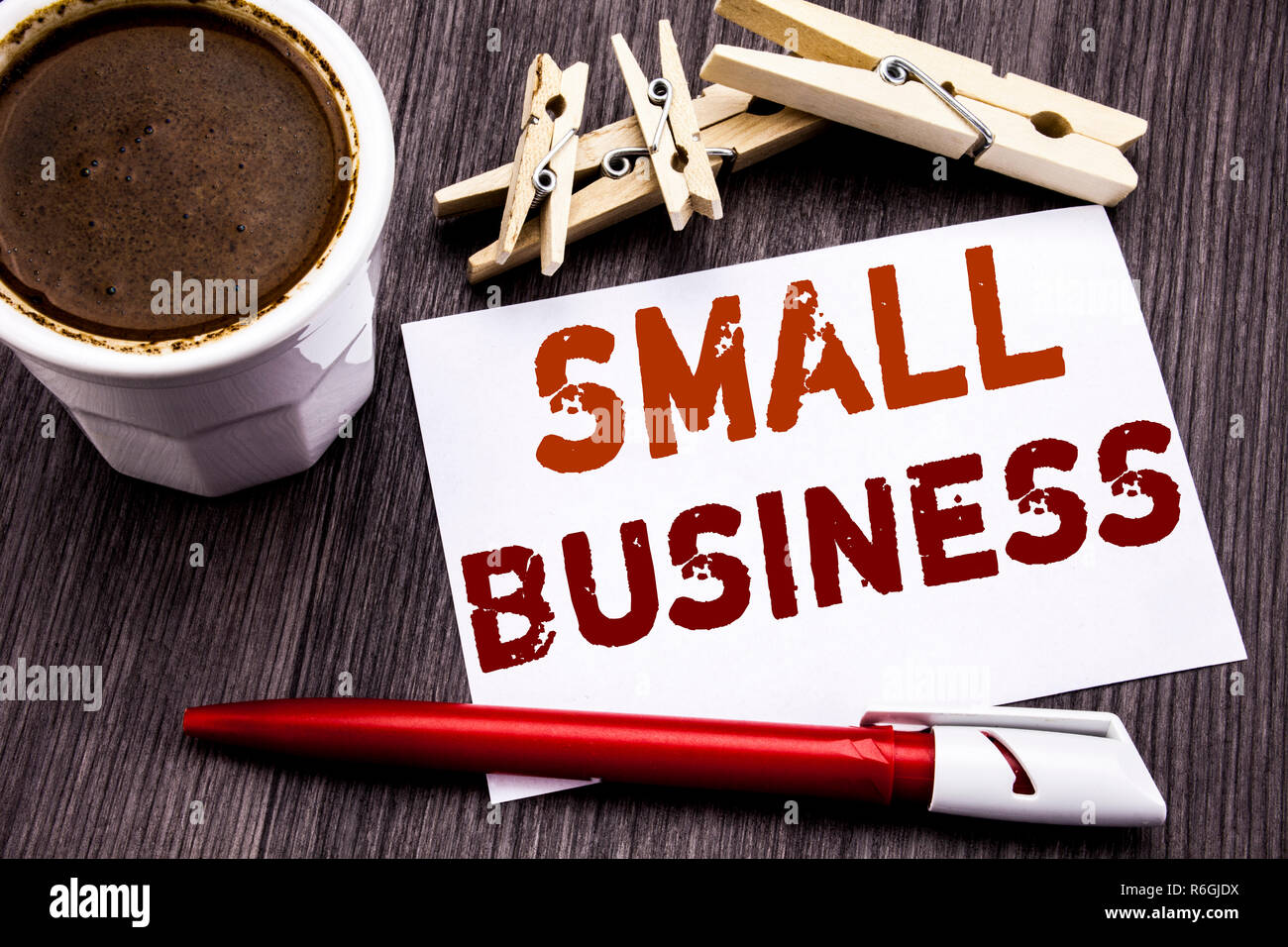 Hand writing text caption inspiration showing Small Business. Business ...