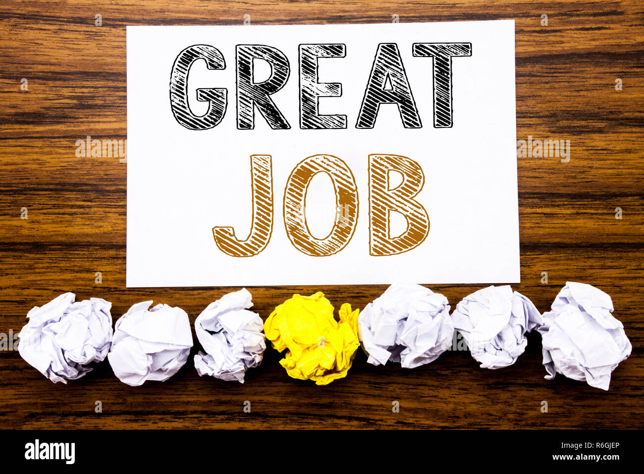 Word, writing Great Job. Concept for Success Appreciation Written on ...