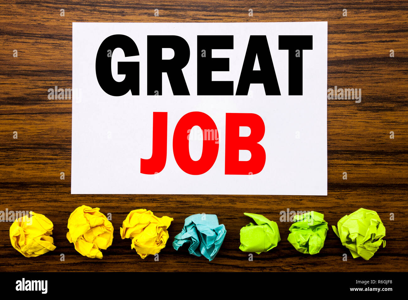 Hand writing text caption inspiration showing Great Job. Concept for ...