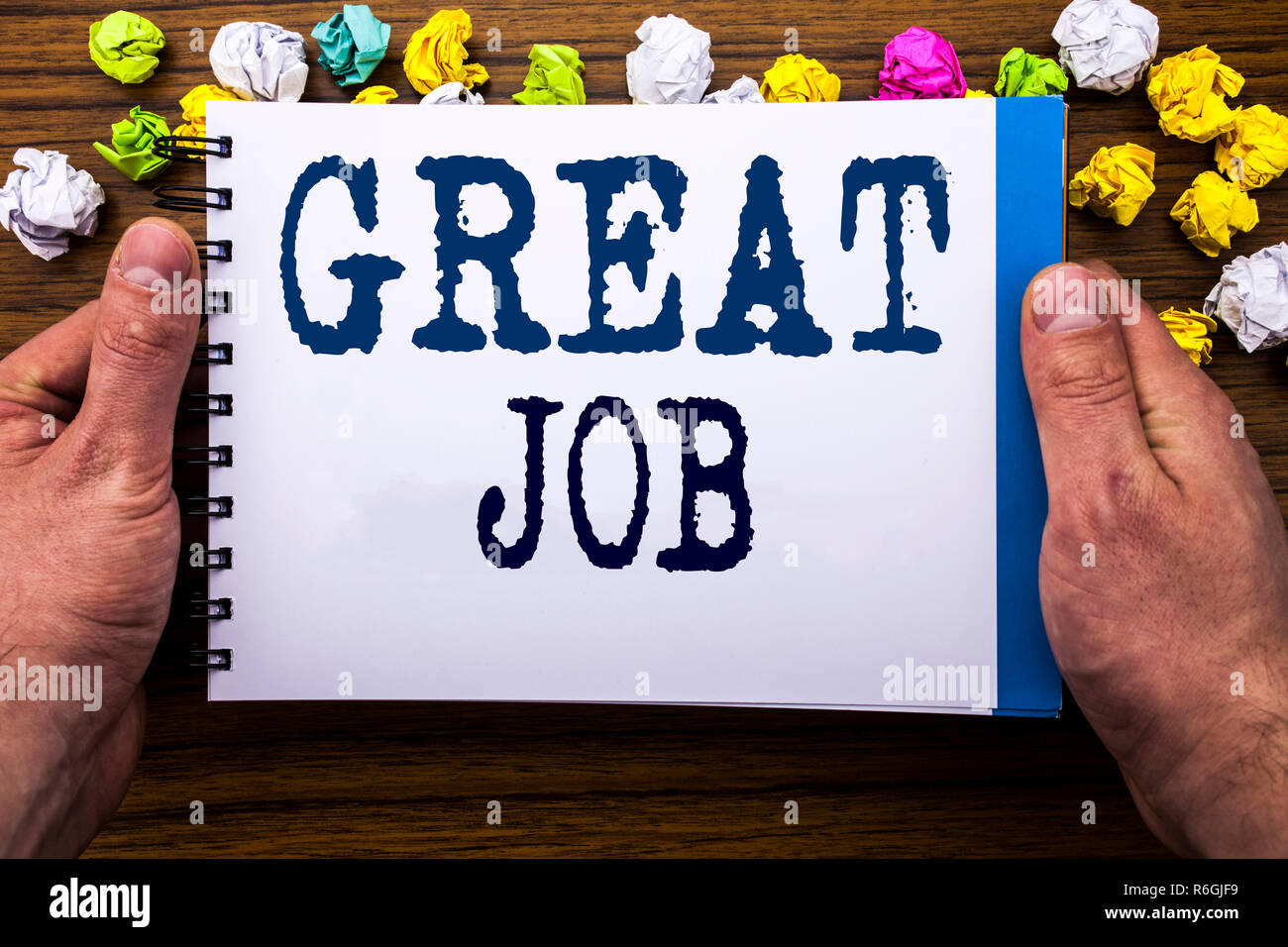 Writing text showing Great Job. Business concept for Success ...