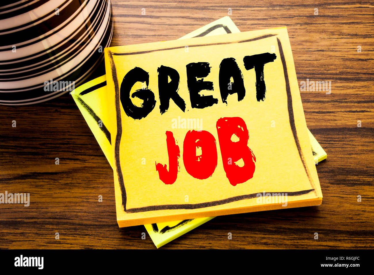 Handwriting Announcement text showing Great Job. Business concept for ...