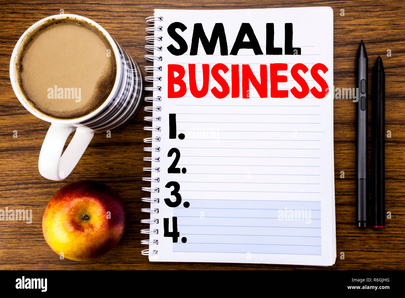 Handwritten text showing Small Business. Business concept for Family ...