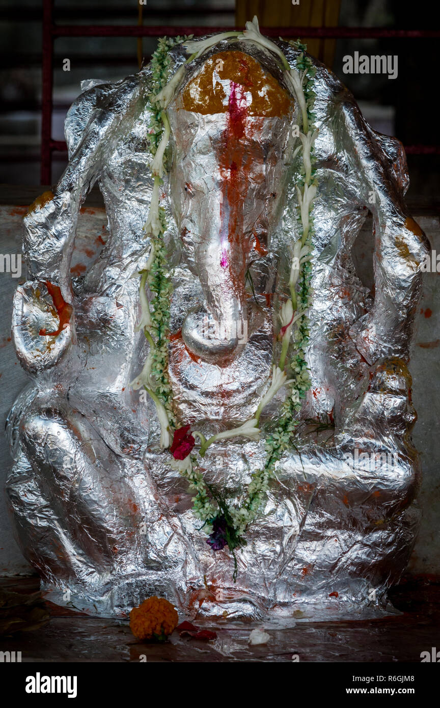 Lord Ganesha at a Hindu Temple Stock Photo - Alamy