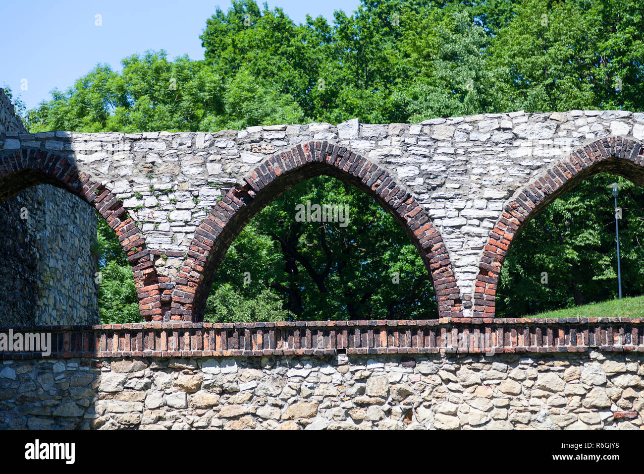 Medieval gothic castle, Bedzin Castle, Upper Silesia, Bedzin, Poland ...