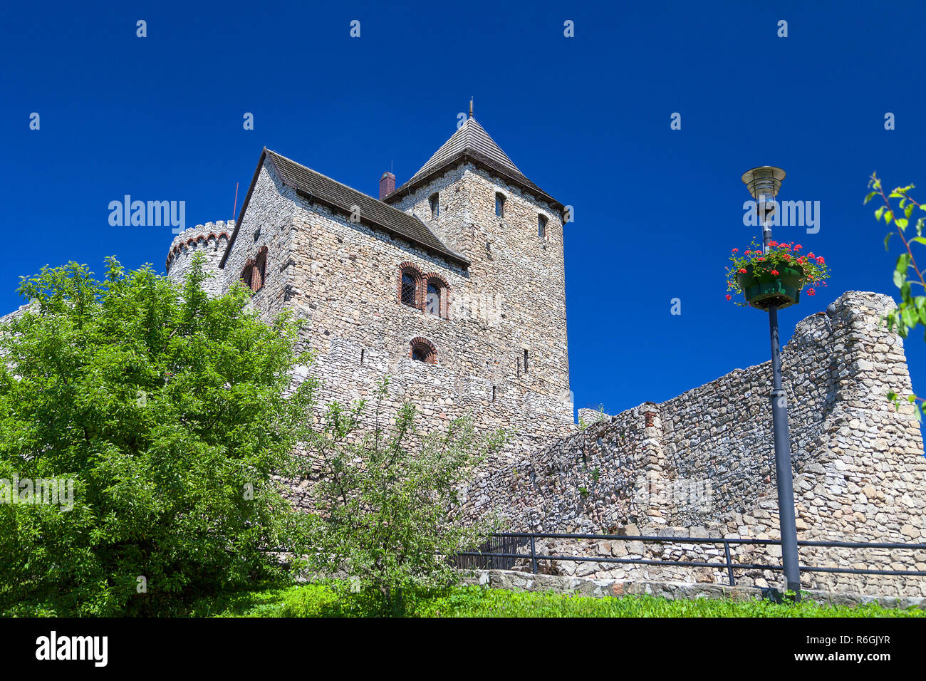 Medieval gothic castle, Bedzin Castle, Upper Silesia, Bedzin, Poland ...