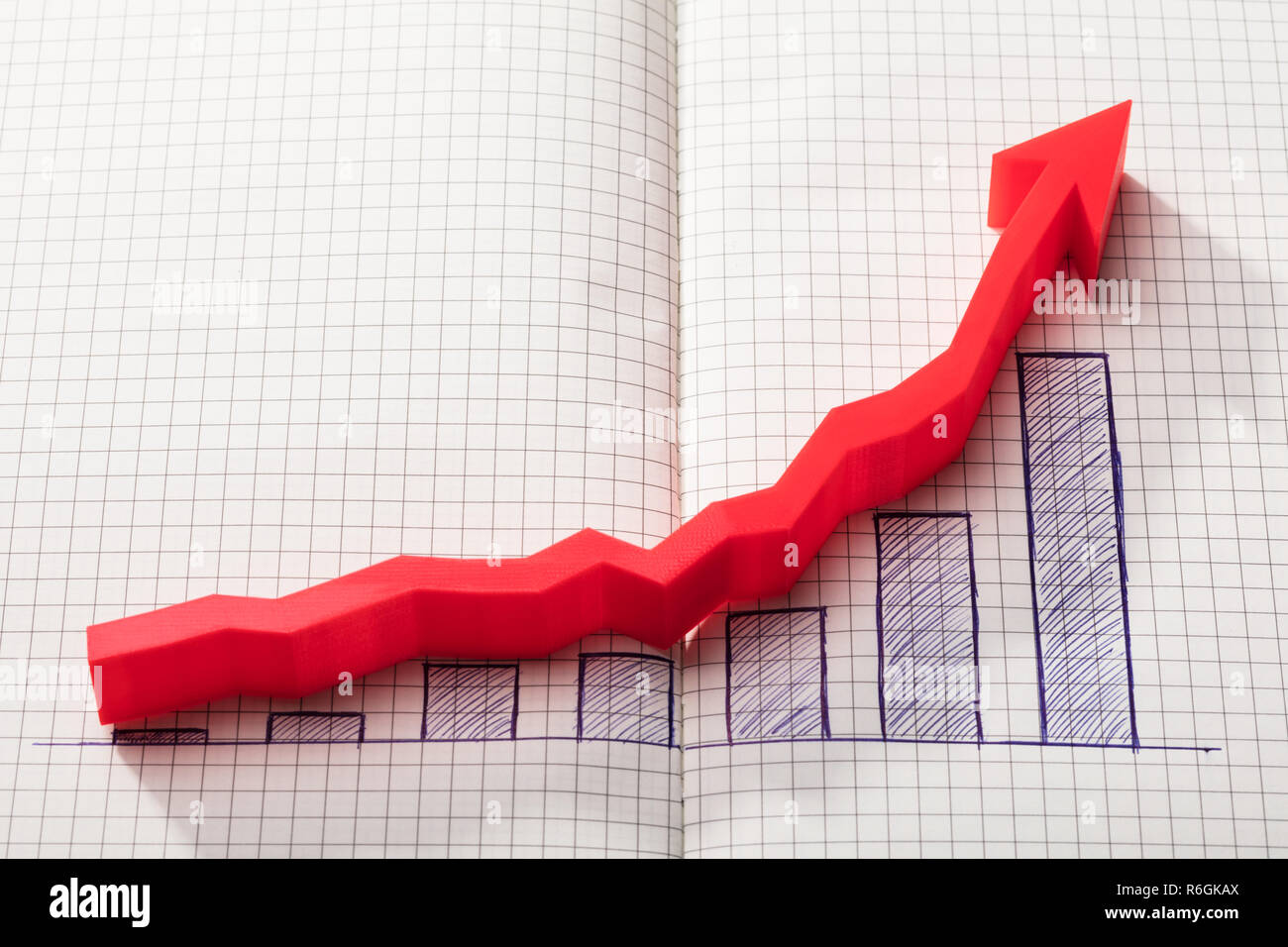 Conceptual image increasing graph hi-res stock photography and images ...