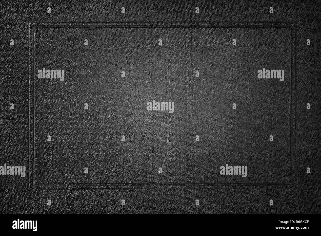 Black paper with frame background. Front book cover Stock Photo - Alamy