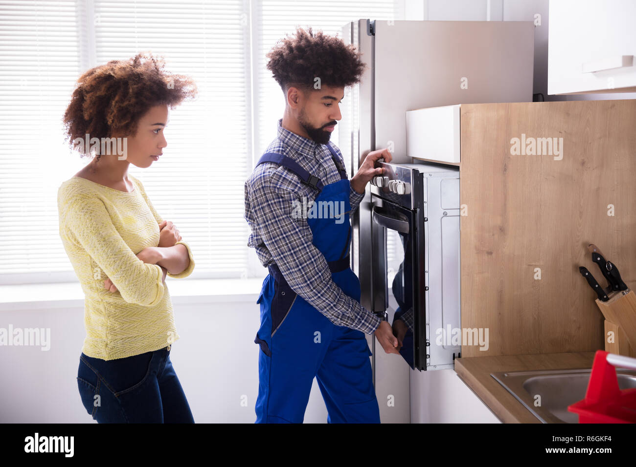 African american workers in kitchen hi-res stock photography and images ...