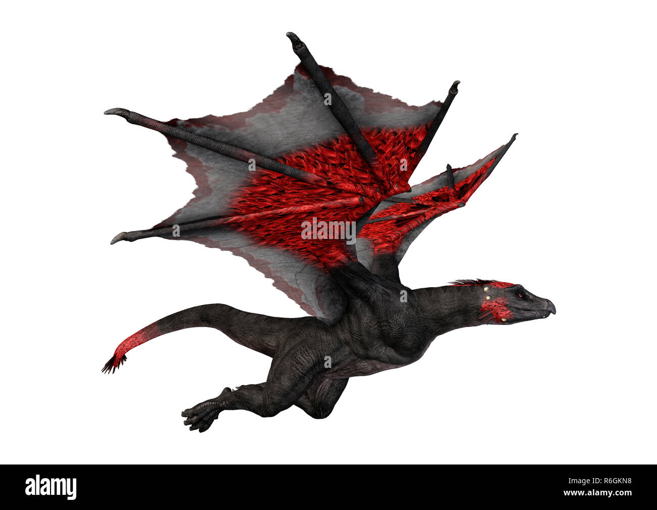 3D Rendering Fantasy Dragon on White Stock Photo - Alamy