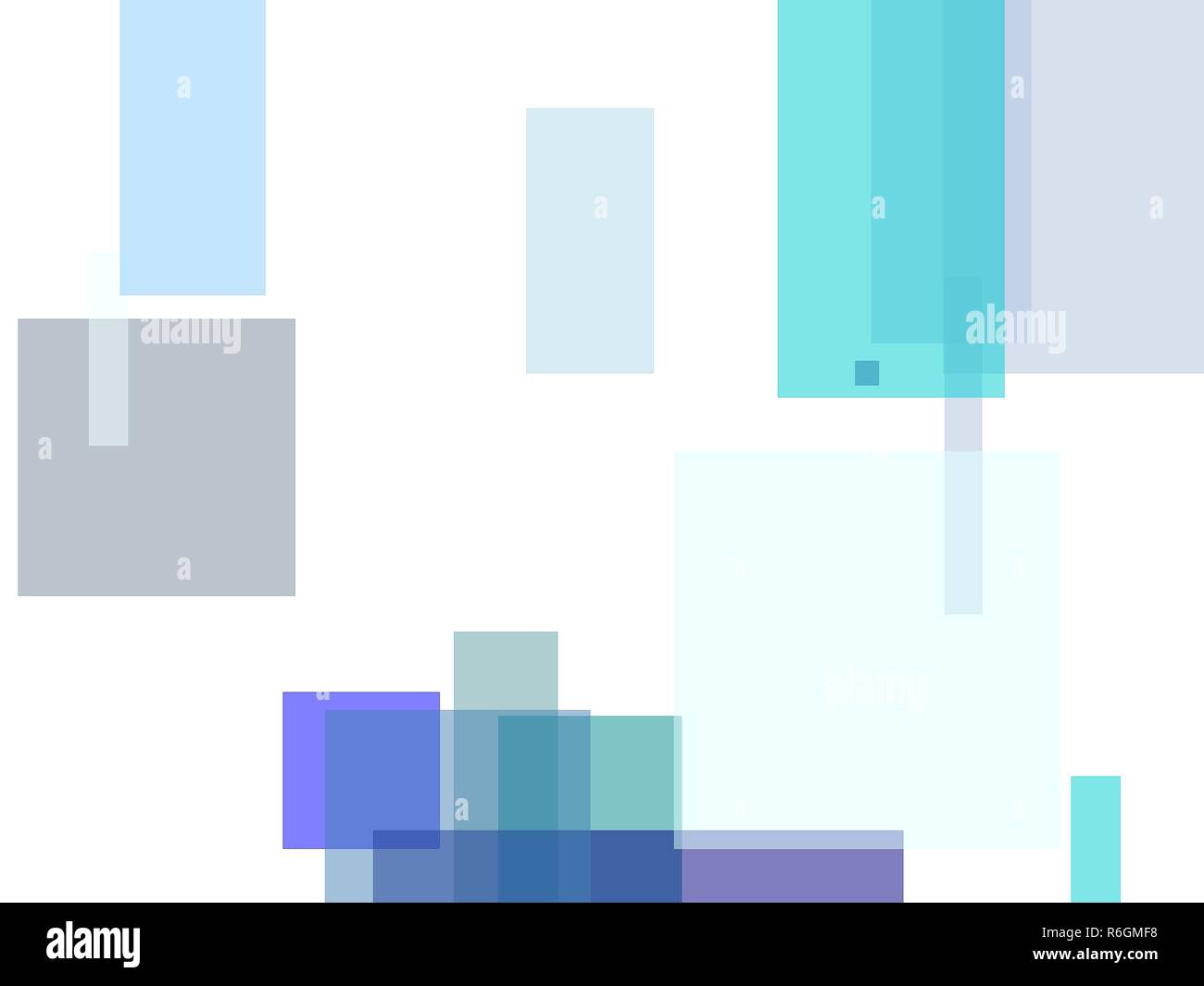 Abstract blue squares illustration background Stock Photo - Alamy