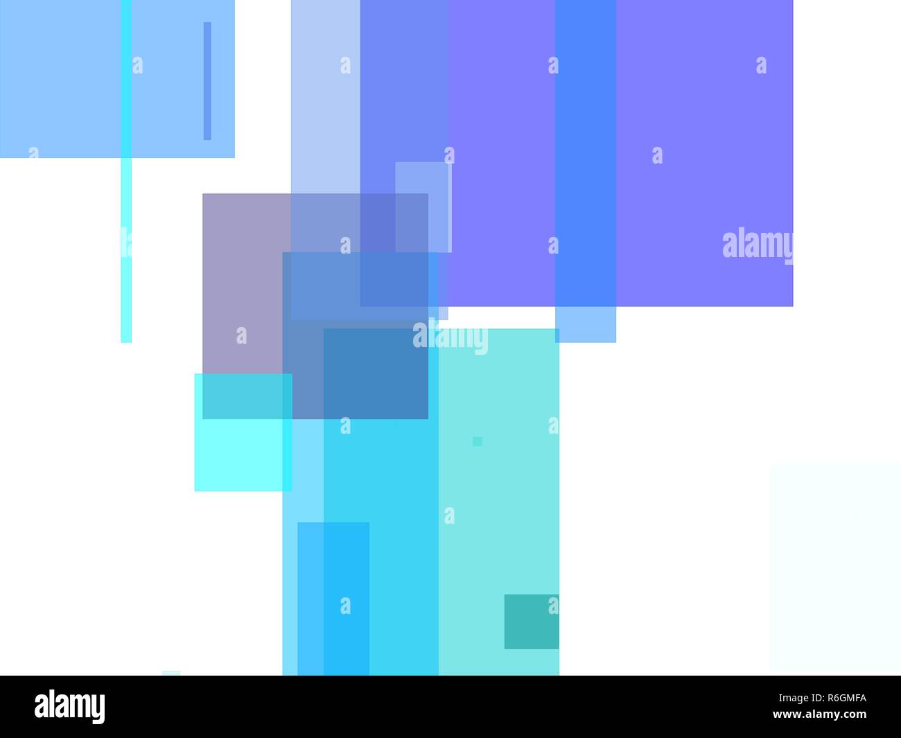 Abstract blue squares illustration background Stock Photo - Alamy