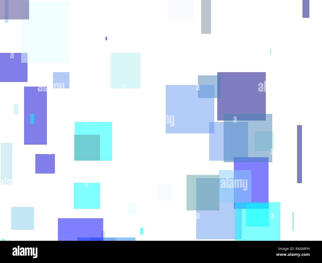 Abstract blue squares illustration background Stock Photo - Alamy