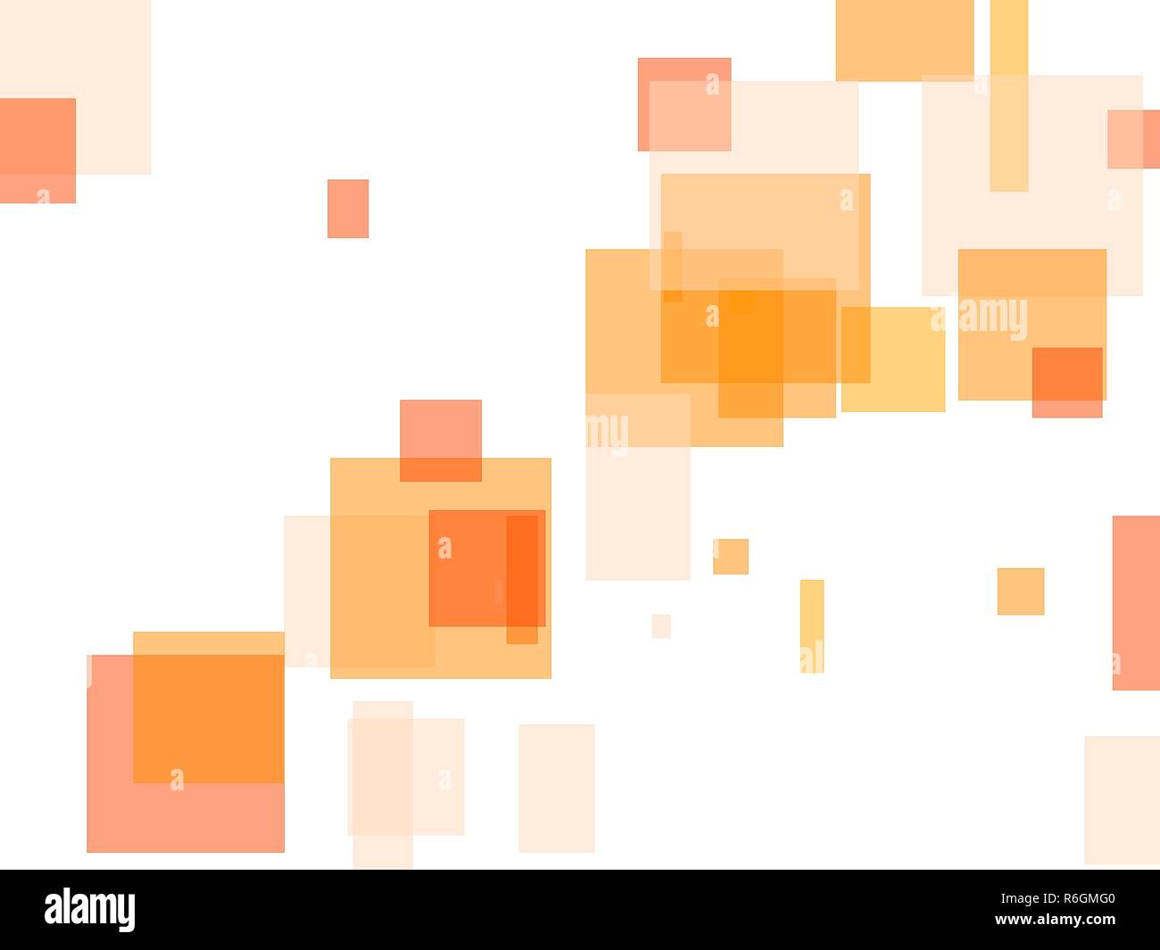 Abstract orange squares illustration background Stock Photo - Alamy