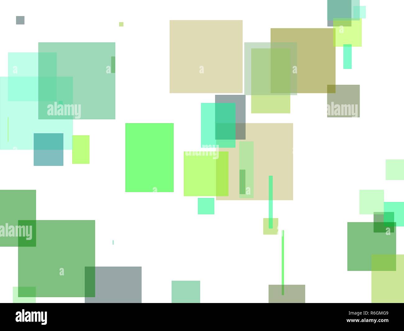 Abstract green squares illustration background Stock Photo - Alamy