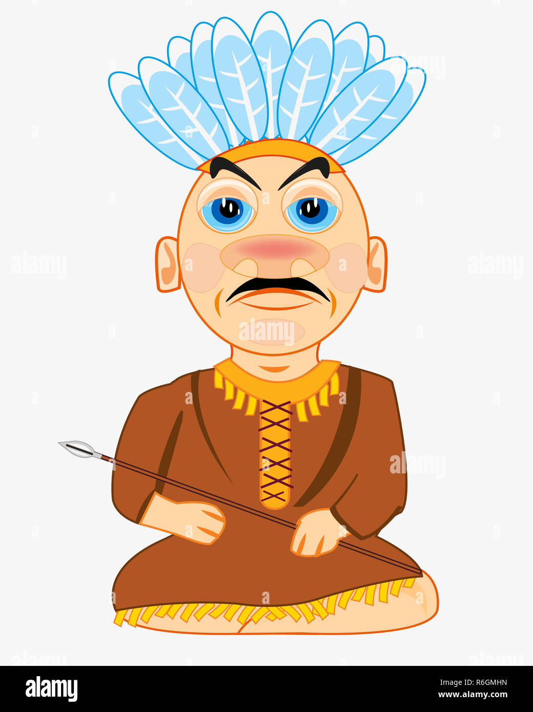 Indian apache cartoon Stock Photo - Alamy