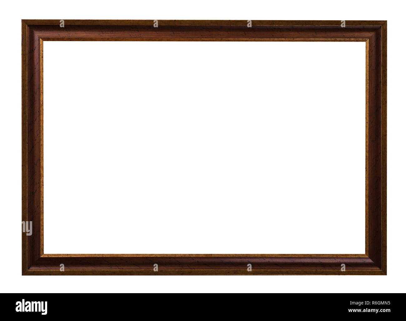 classic dark brown painted wooden picture frame Stock Photo - Alamy