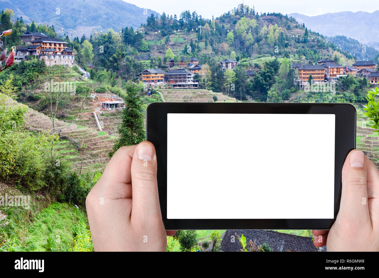 tourist photographs Dazhai village in China Stock Photo - Alamy