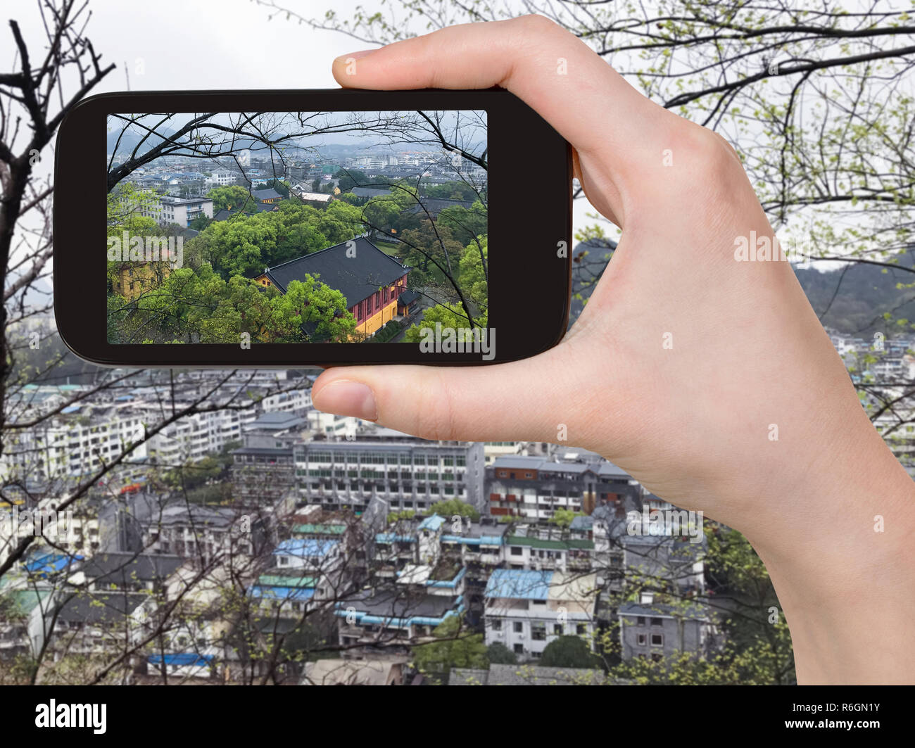 tourist photographs Guilin city in China in spring Stock Photo - Alamy