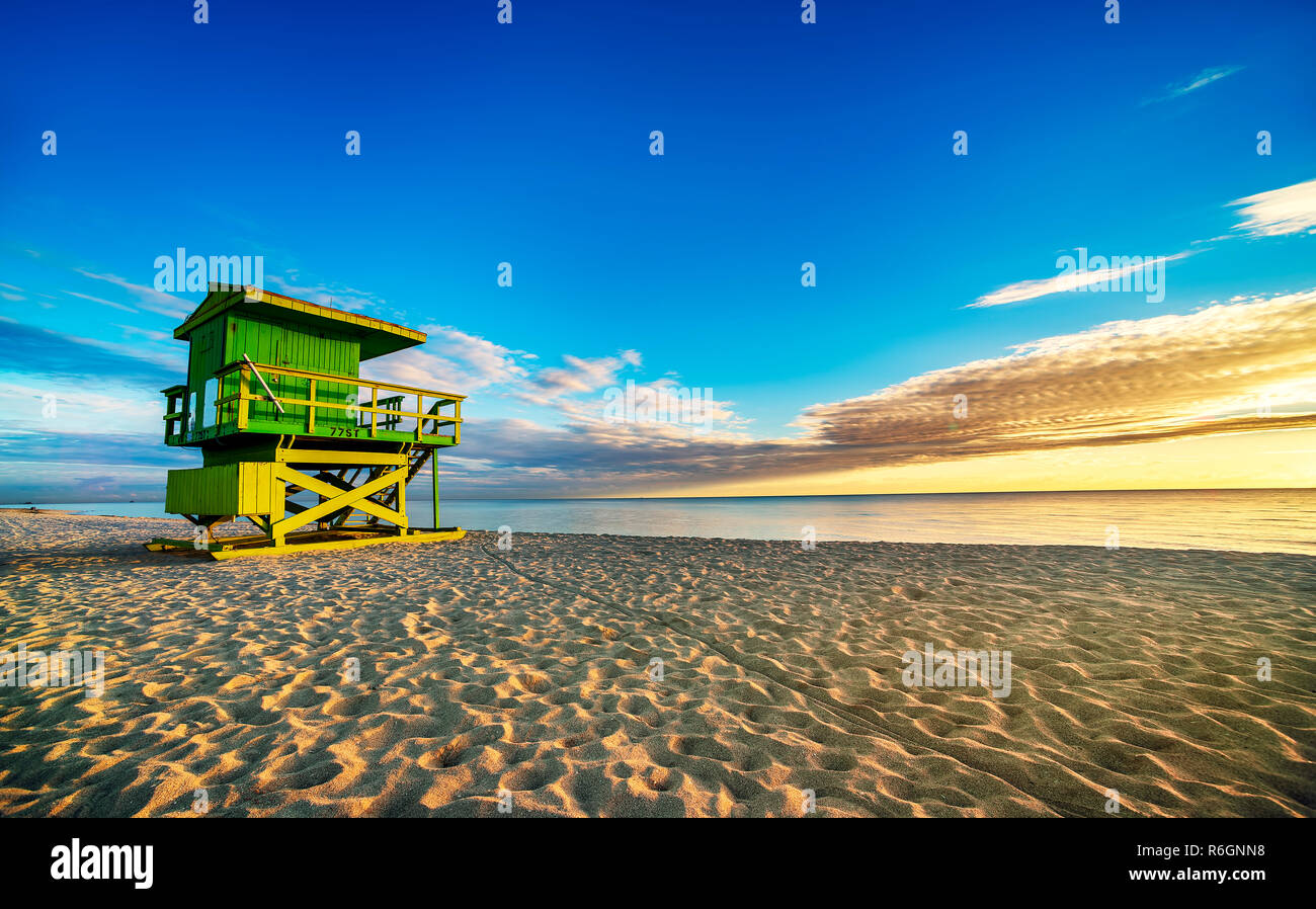 Miami beach lookout tower hi-res stock photography and images - Alamy