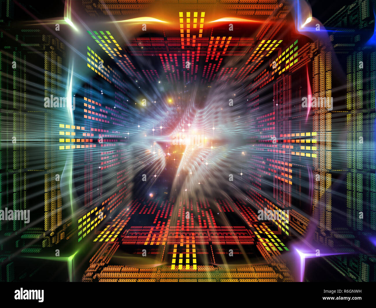 Virtualization of Quantum Space Stock Photo - Alamy