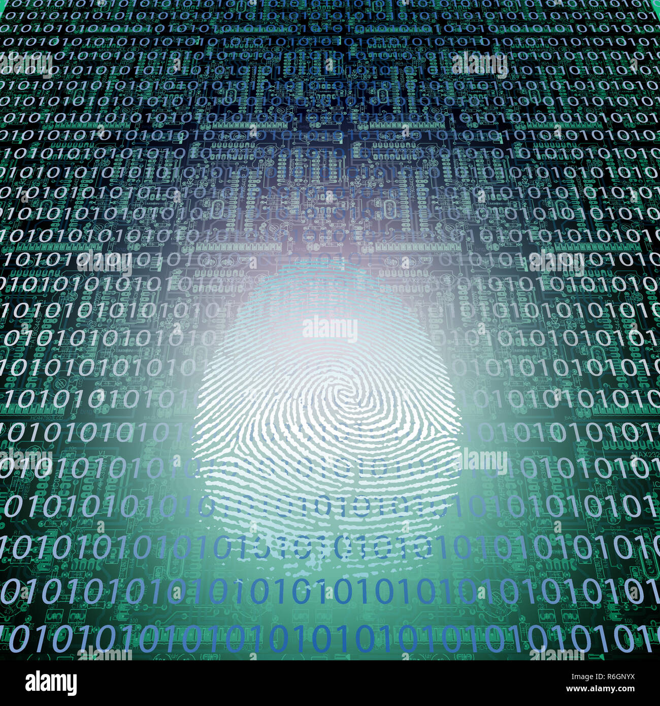 Fingerprint and circuit board hi-res stock photography and images - Alamy
