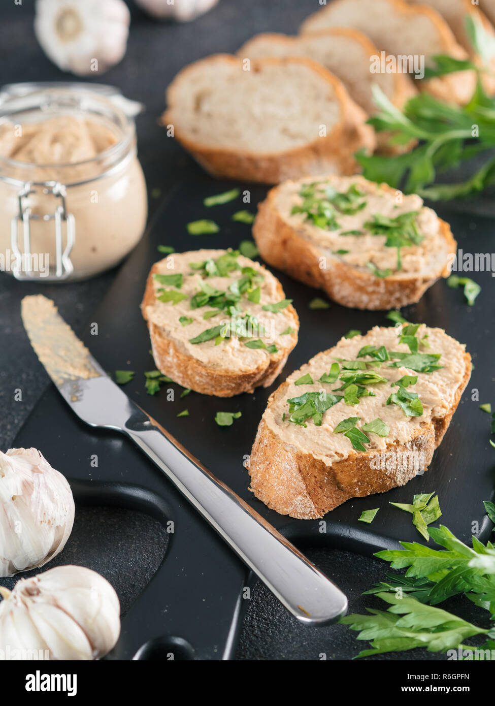 homemade turkey pate on bread Stock Photo - Alamy