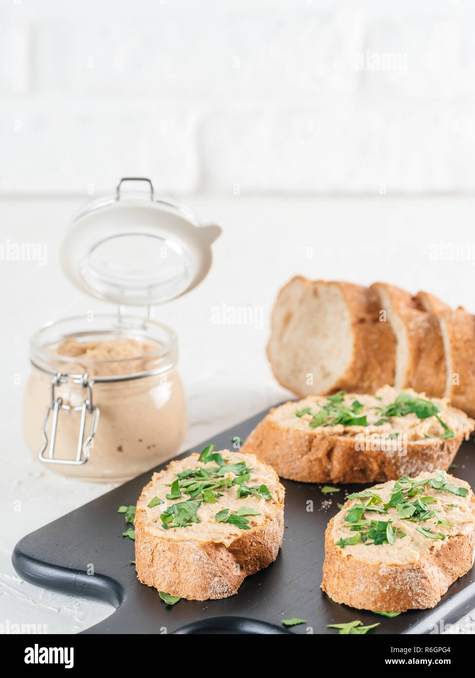 homemade turkey pate on bread Stock Photo - Alamy