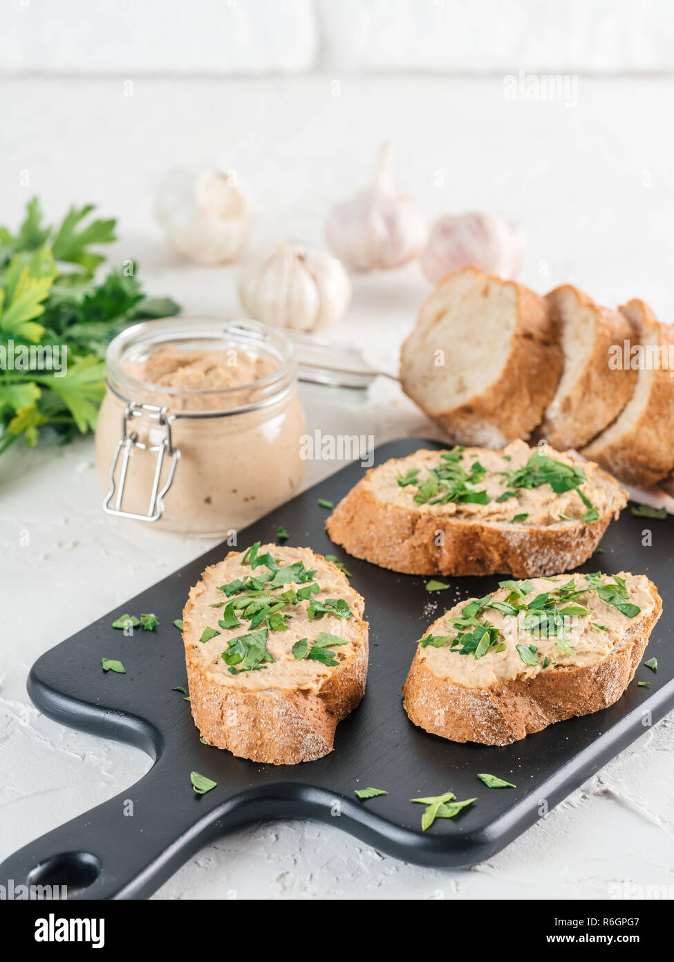 homemade turkey pate on bread Stock Photo - Alamy