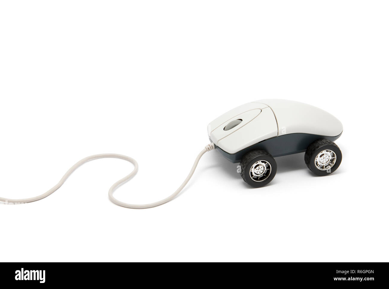Computer mouse with wheels isolated on white with clipping path Stock ...
