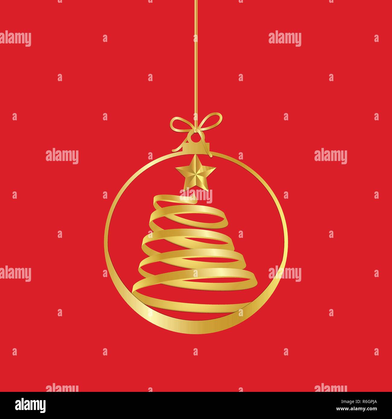 Christmas Ball Silhouette Icon Symbol Design. Vector Gold Christmas ...
