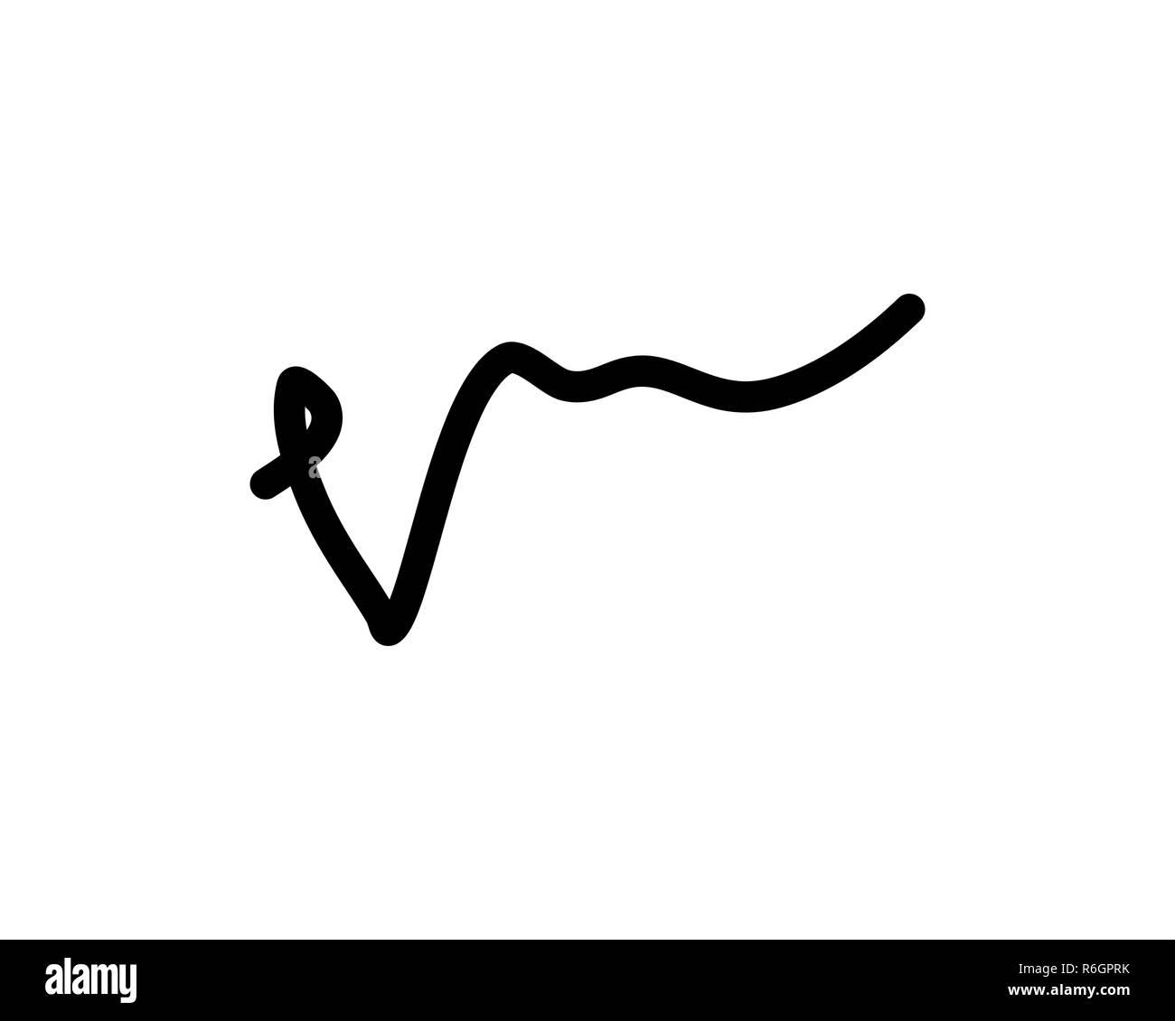 v letter signature logo Stock Photo - Alamy