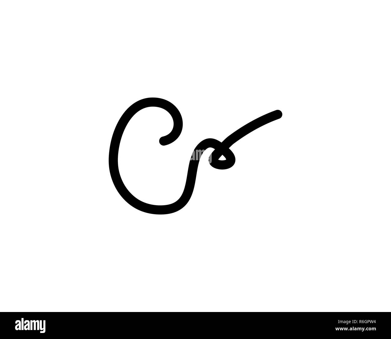 c letter signature logo Stock Photo - Alamy