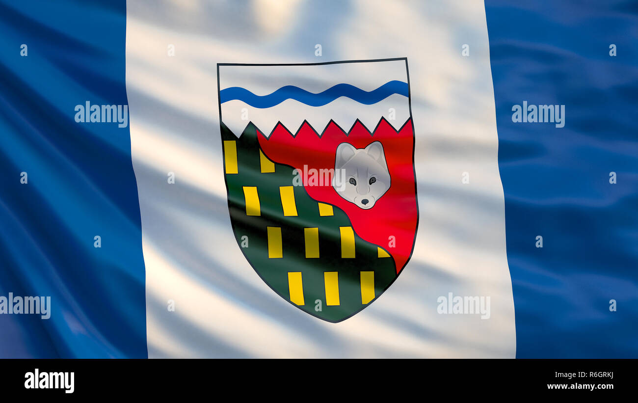 Northwest Territories flag. Waving flag of Northwest Territories ...