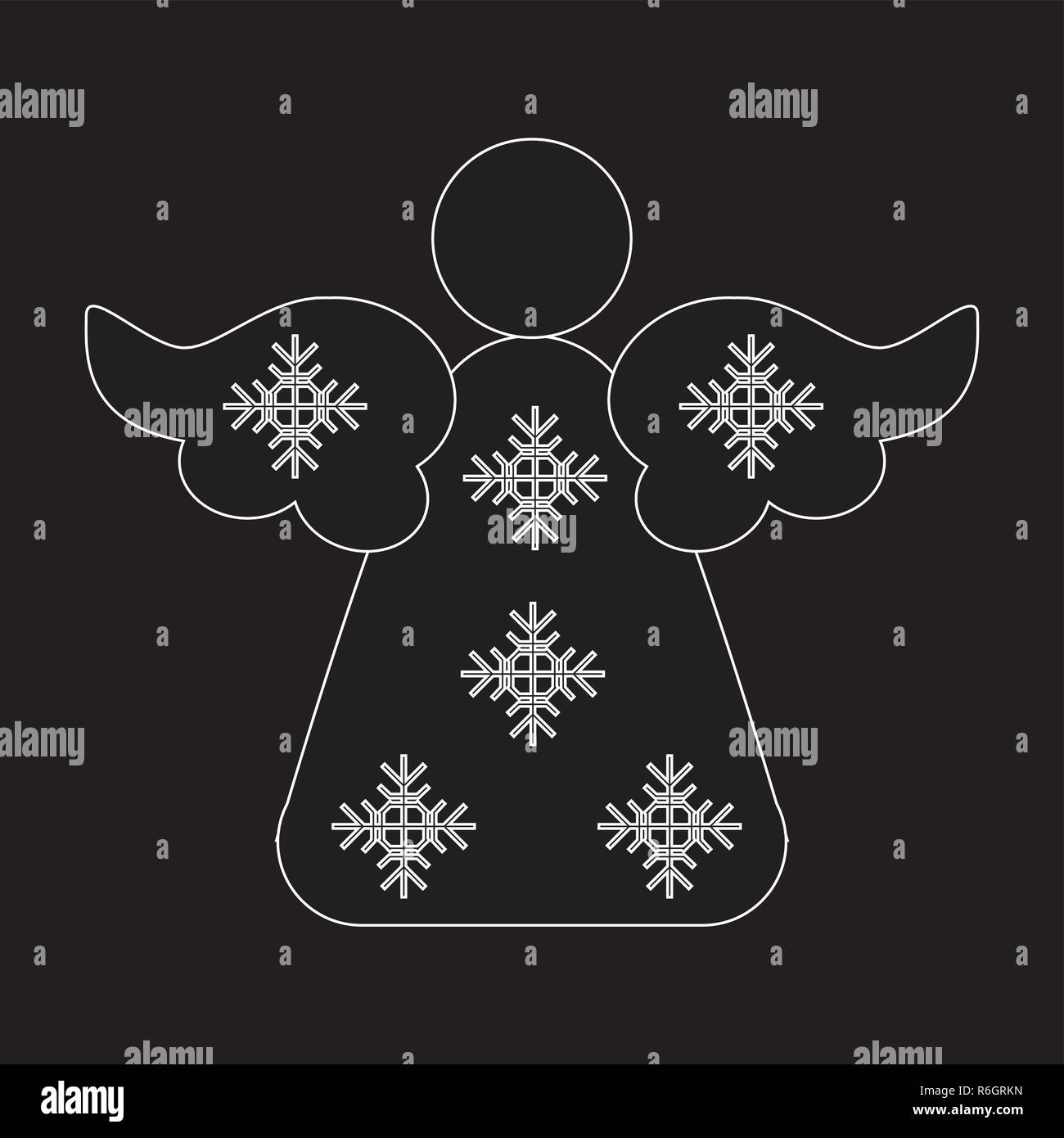 Angel Icon Symbol Design. Vector illustration of Angel silhouette ...