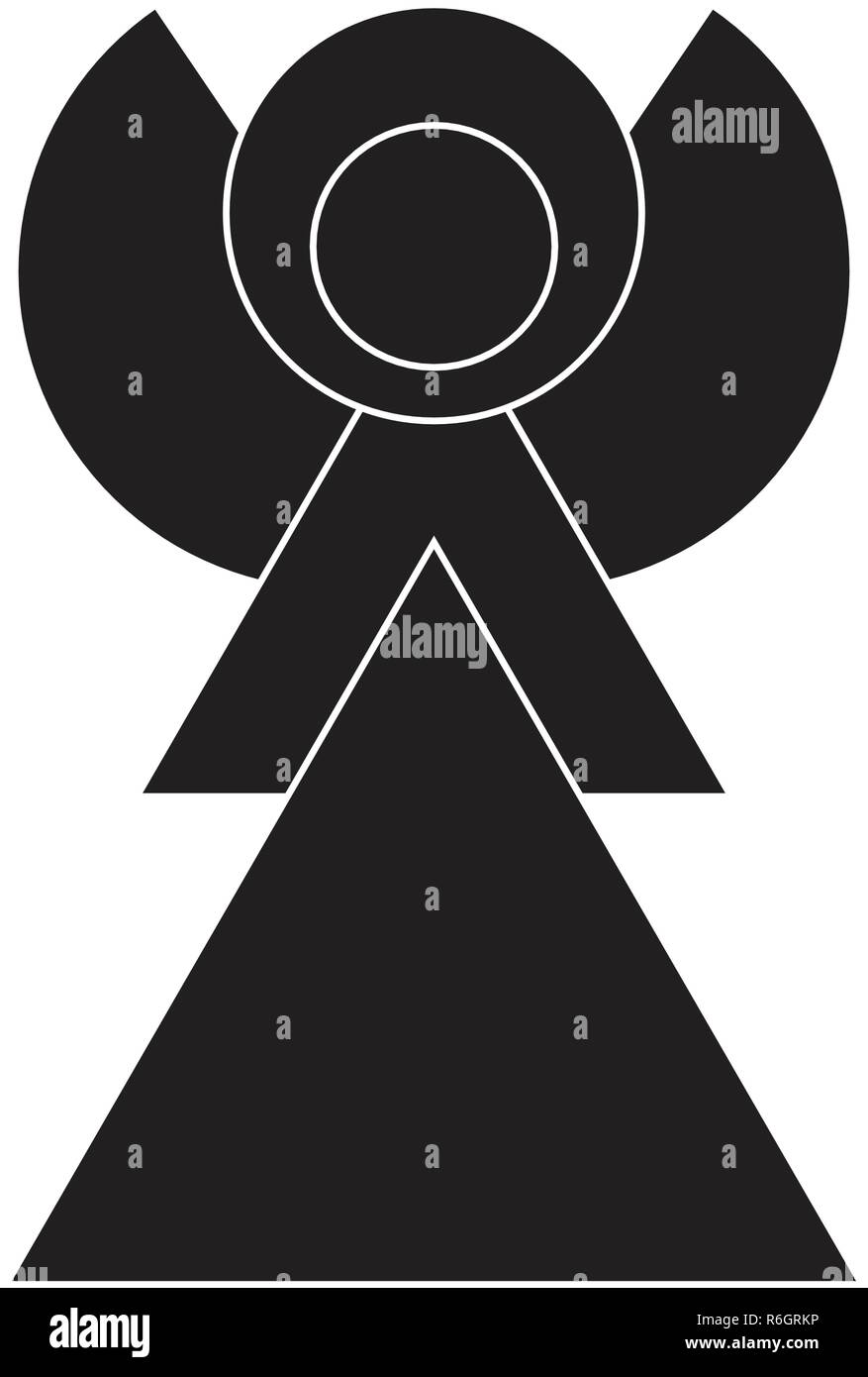 Angel Icon Symbol Design. Vector illustration of Angel silhouette ...