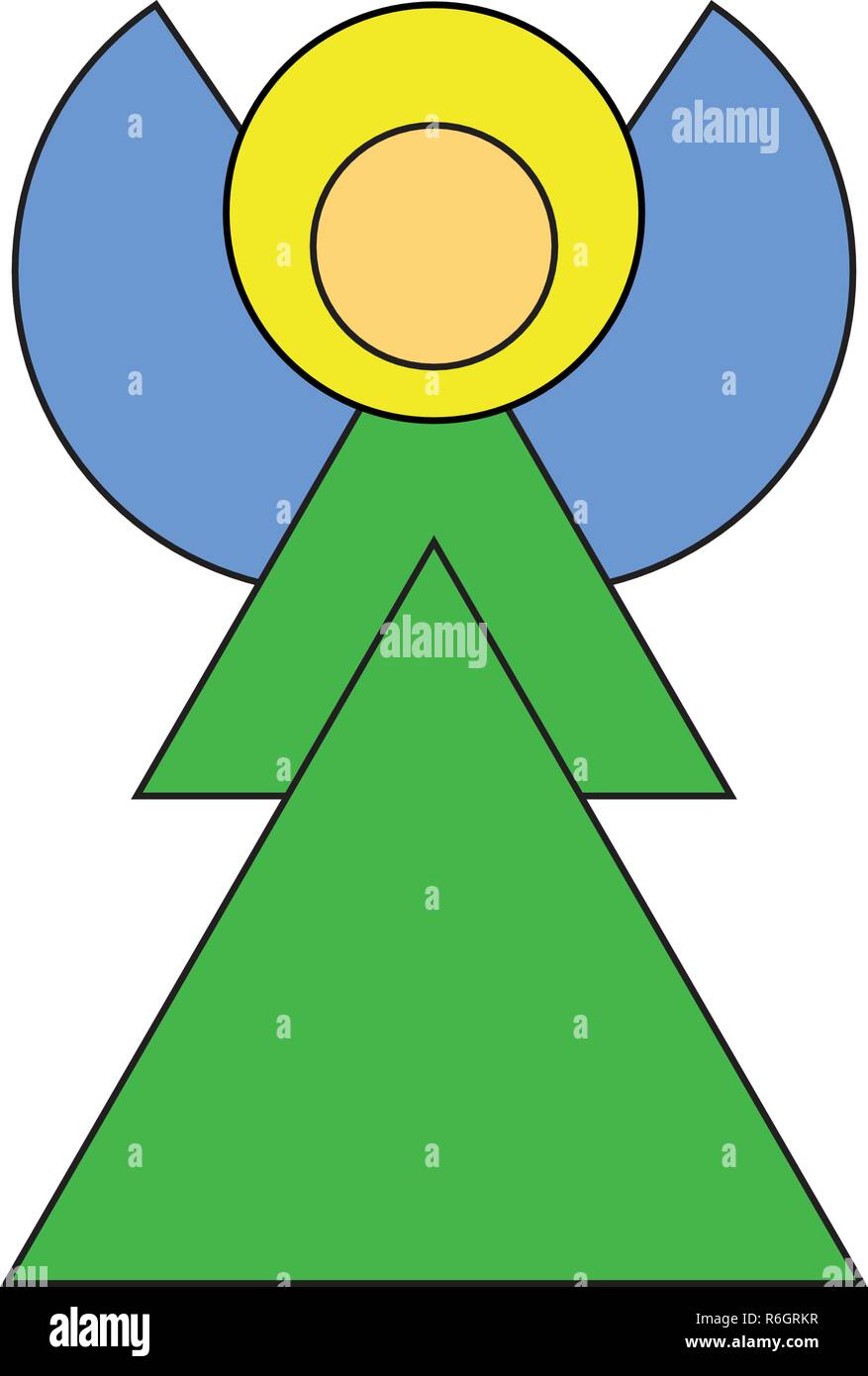 Angel Icon Symbol Design. Vector illustration of Angel silhouette ...