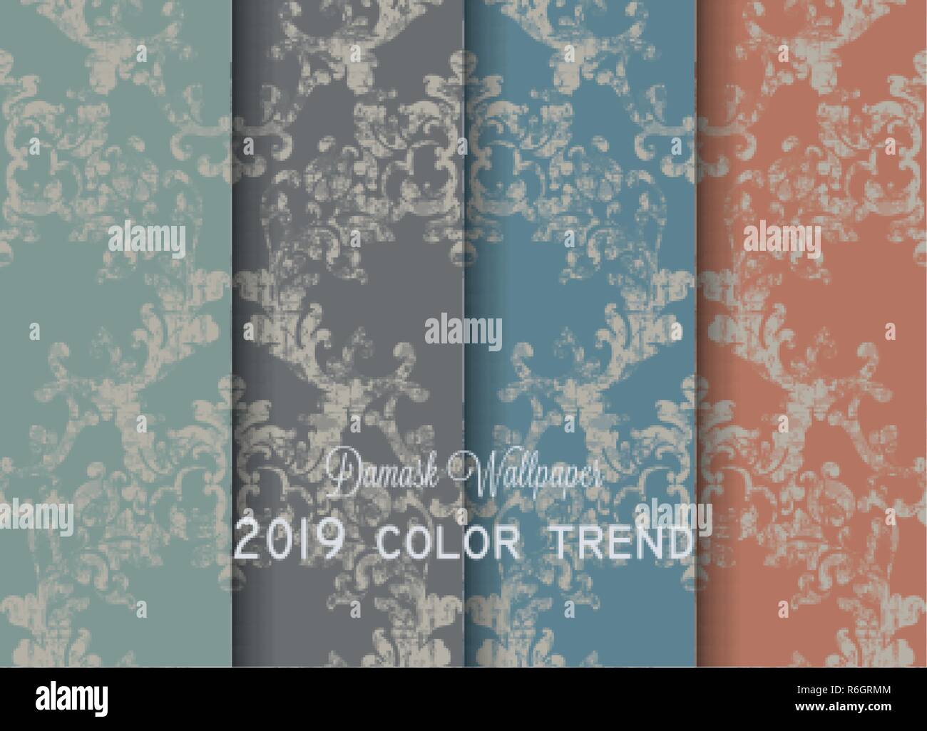 Vintage Baroque Victorian pattern set Vector. Floral ornament ...