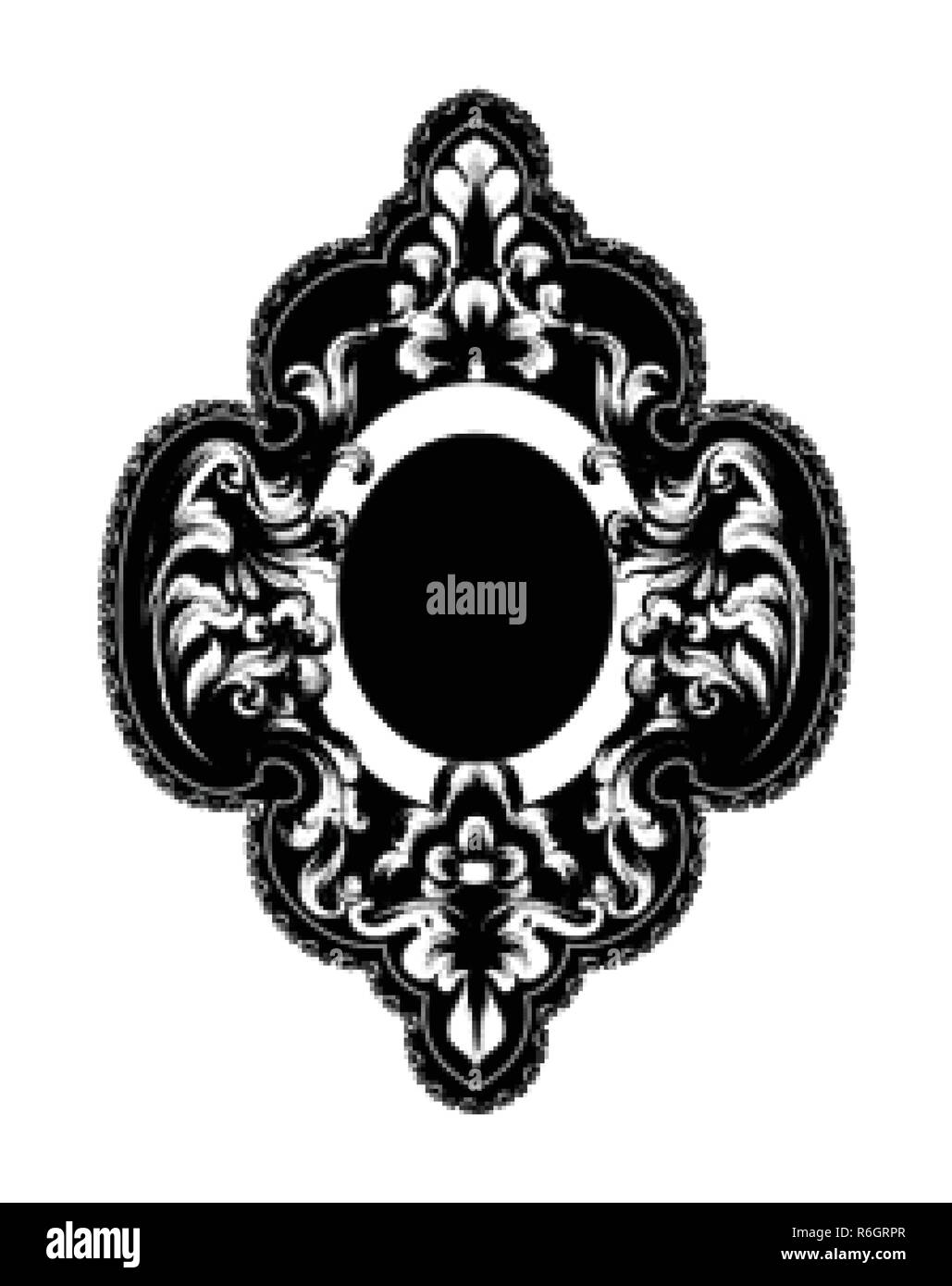 Rich frame vintage Vector. Decor design element filigree calligraphy ...