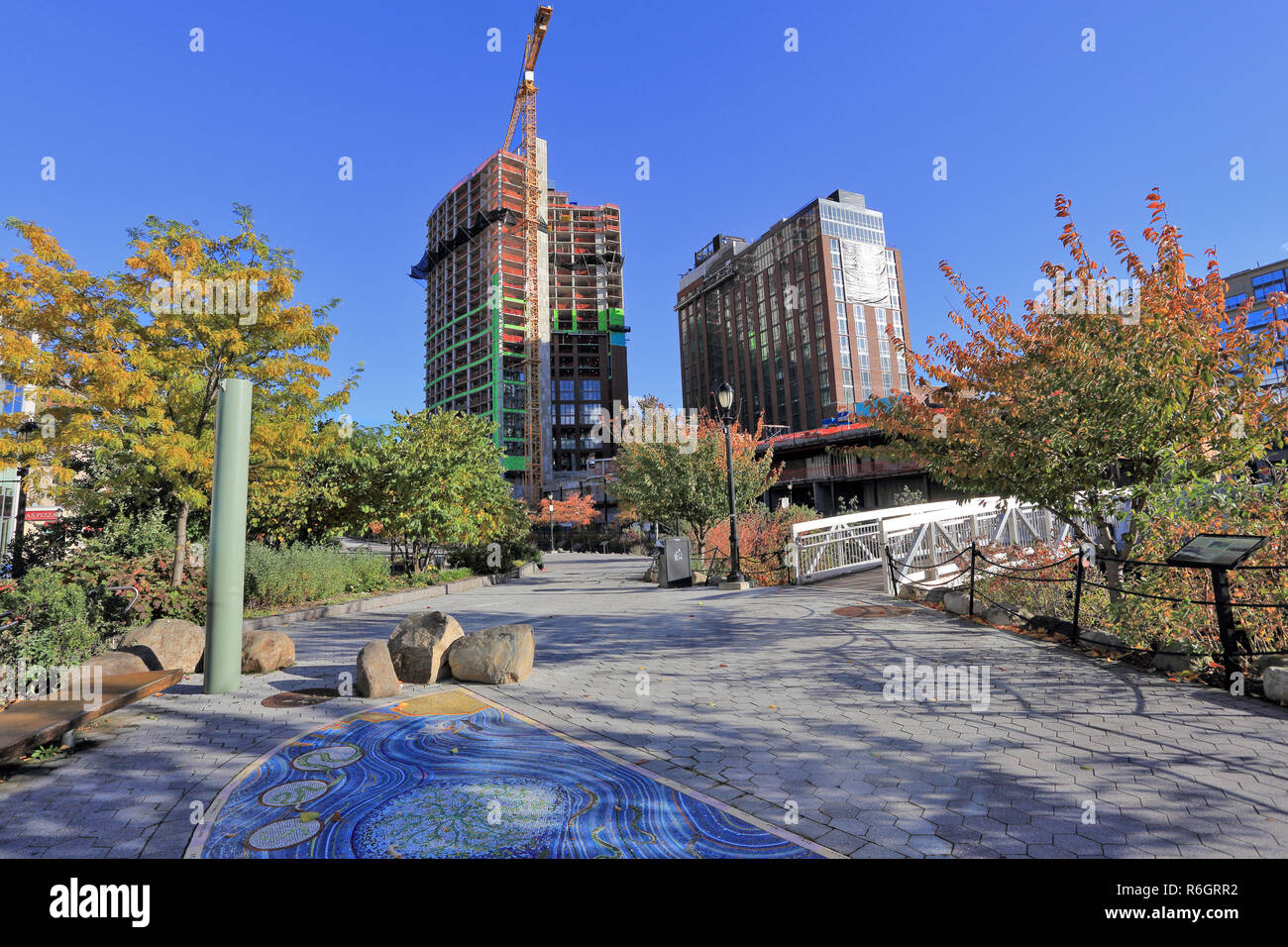 Vand der Donck Park downtown waterfront district Yonkers New York Stock ...