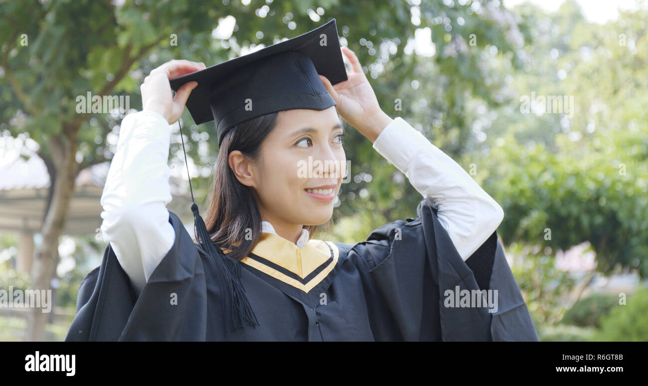 Young woman get graduation Stock Photo - Alamy