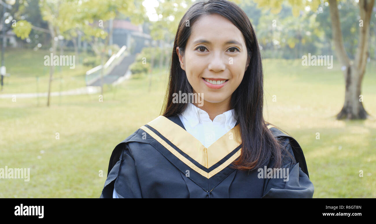 Happy woman university graduation day Stock Photo - Alamy